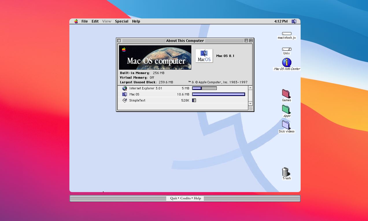 L'emulatore di Mac OS 8 disponibile come app - Mac - iPhone Italia